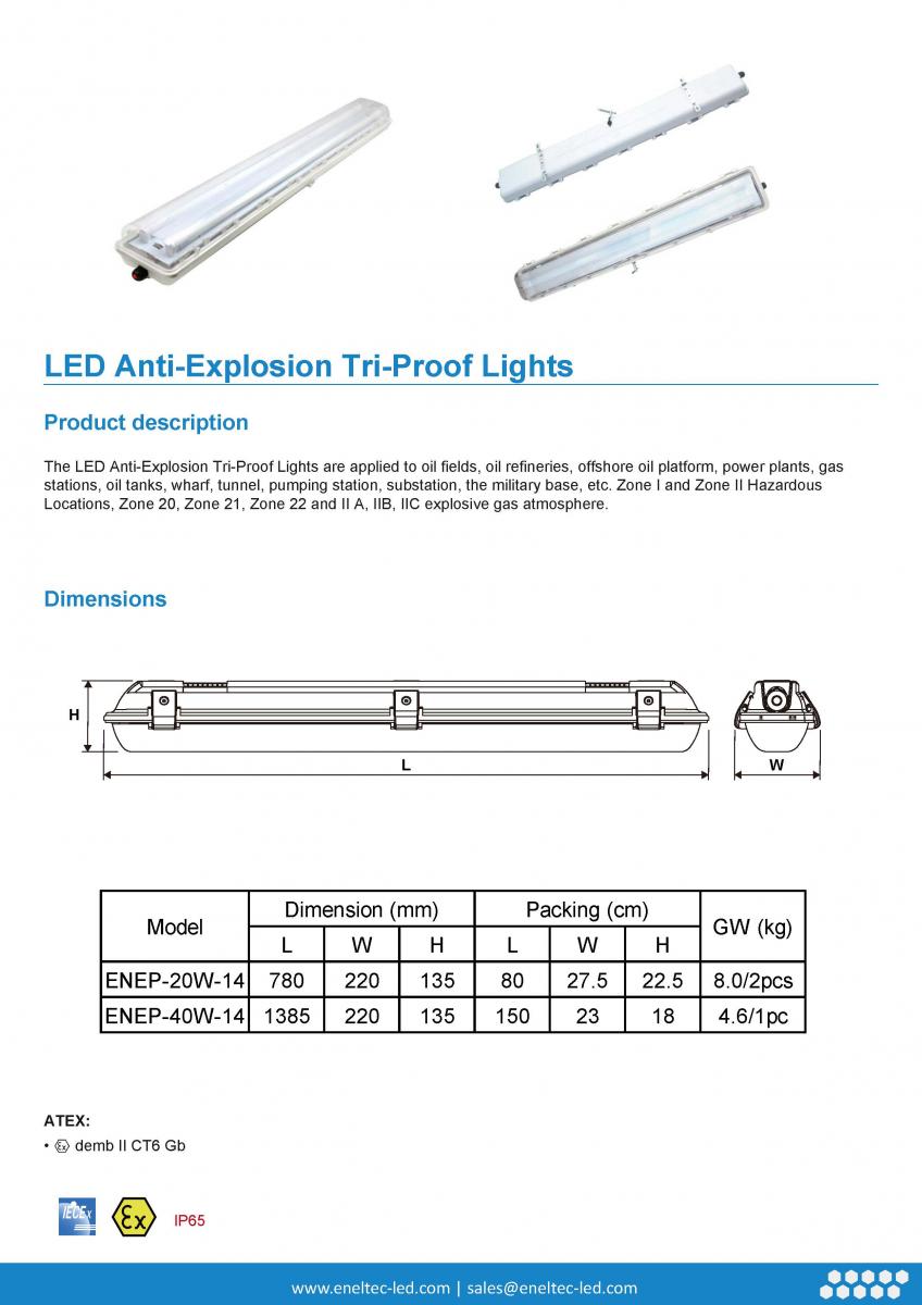 LED Anti-Explosion Tri-Proof Lights | Eneltec Group