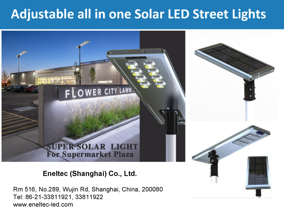 Angle Adjustable all in one Solar LED Street Lights | Eneltec Group